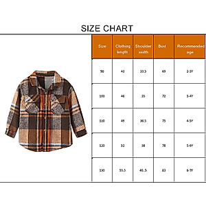Acuteok Toddler Long Sleeve Shirt Baby Boy Girl Casual Plaid Button Down Flannel Shirt Tops for Kids Fall Winter Clothes (A Brown,3-4T)