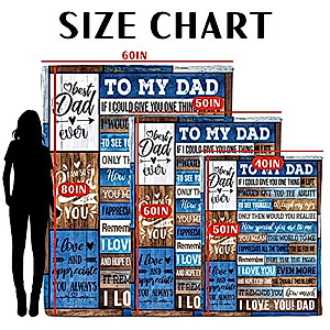 Dad Birthday Gifts for Dad from Daughter Son Best Christmas Dad Gifts Soft Throw Blanket Valentines Day Birthday Gifts for Dad for Bedding Sofa(Dad Gifts, 50 x 60 Inch)