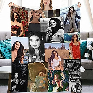Rwillppycfei Yoga Lana Music Del Theme Rey Throw Blanket, Plush Microfiber Blankets and Throws for All Seasons, Sauna Air Conditioned Blanket 50"x60"