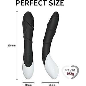 UpdateClassic 2023 Double Head High Frequency Rechargeable Personal Vibrators for Women Vibrating Toys Pleasure Handheld Electric Portable Massager 10 Speeds Vibrations, Black