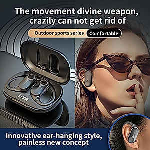 MIANHT Wireless Earbuds Sports Bluetooth 5.3 - Bluetooth Headphones Earhook Noise Cancelling, Waterproof Workout Earphones, HiFi Sound Quality, for Running, Gym