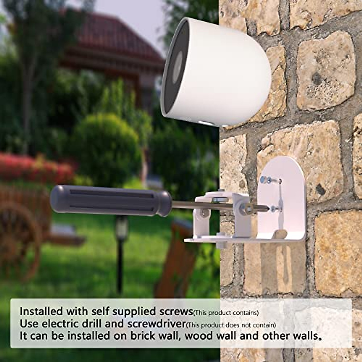 Zwolf Metal Wall Mount Compatible with Google Nest Cam Outdoor Battery 2nd Generation, Anti-Drop, Provide Better Viewing Angles (Pack of 2)