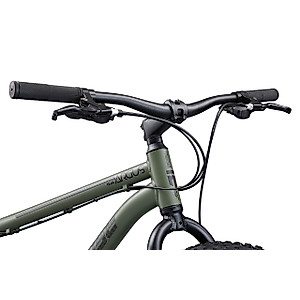 Mongoose Argus Trail Fat Tire Mountain Bike for Adult Men Women, 26-Inch Wheels, Mechanical Disc Brakes, 17-Inch Medium Aluminum Hardtail Frame, 16-Speed, Green