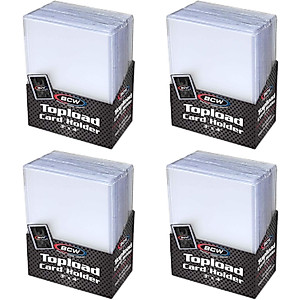 BCW 3x4 Topload Card Holder - Standard - 100ct | Rigid PVC Trading Card Protection for Baseball Cards, Football Cards, and Trading Cards Like Pokémon and MTG | Holds Cards Up to 20pts