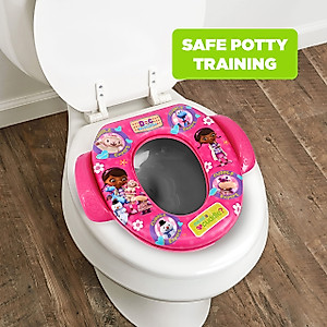 Disney Doc McStuffins "Need a Cuddle" Soft Potty Seat and Potty Training Seat - Soft Cushion, Baby Potty Training, Safe, Easy to Clean