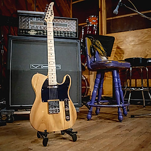 LyxPro 39” Electric Guitar TL Series, Full-Size Paulownia Wood Body, 3-Ply Pickguard, C-Shape Neck, Ashtray Bridge, Quality Gear Tuners, 3-Way Switch & Volume/Tone Controls, 2 Picks Included, Natural