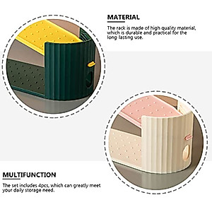 Veemoon 4pcs Organizers Footewear Deck Saver Holders Use Organizer Organizer, Slipper Stacker Clo Detachable Rack Organization Holder- Layer Sneakers Household Holding Slots Adjustable