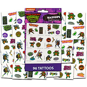 T M N T Teenage Mutant Ninja Turtles Stickers and Tattoos Super Set ~ Bundle with TMNT Stickers, and Tattoos for Kids (Ninja Turtles Party Supplies)