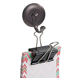 iDesign York BPA-Free Plastic AFFIXX Self-Adhesive Storage Hooks - 2.3" x 2" x 1.5", Bronze (Pack of 2)