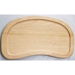 Solid Grooved Red Oak High Chair Tray Wood Antique Vintage Baby Toddler Infant seat