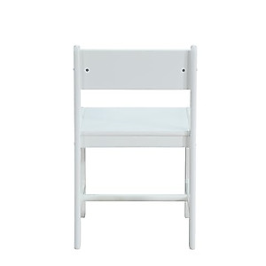 Wycian Patio Dining Chairs, Chair Seat 1PC White Solid Wood Capacity 300LB 17.00" L 17.00" W 30.00" H Living Room Bedroom Dining Rooms Garden Small Patio Chair