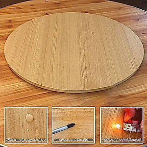 Lazy Susan Turntable For Dining Table, 20" 24" 28" 32" 36" 39" Wood Serving Tray With 360° Smooth Rotation Swivel Base, Easy To Share Food Rotating Serving Plate Round