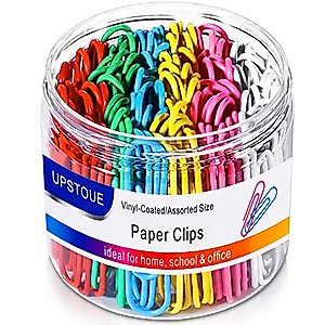 Vinaco Paper Clips Colorful, 100 Pack Large Paper Clips 2 Inch (50 mm), Durable & Rust Resistant, Jumbo Paper Clips, Colored Paper Clips. Great for Office, School and Personal Use (Multicolored)