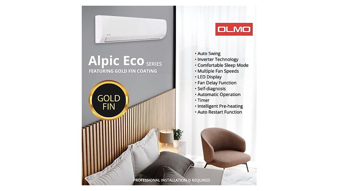 OLMO Alpic 12,000 BTU Ductless Mini Split AC