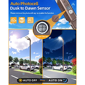 6PCS LED Parking Lot Lights 150W 120W 90W, LED Shoebox Light 5000K Adjustable Slip Fitter, UL Listed Outdoor Pole Light with Photocell, IP65 Waterproof Commercial Street Area Flood Lighting 100-277V
