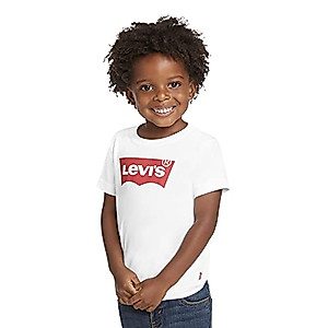 Levi's Big Boys' Classic Batwing T-Shirt, White, S