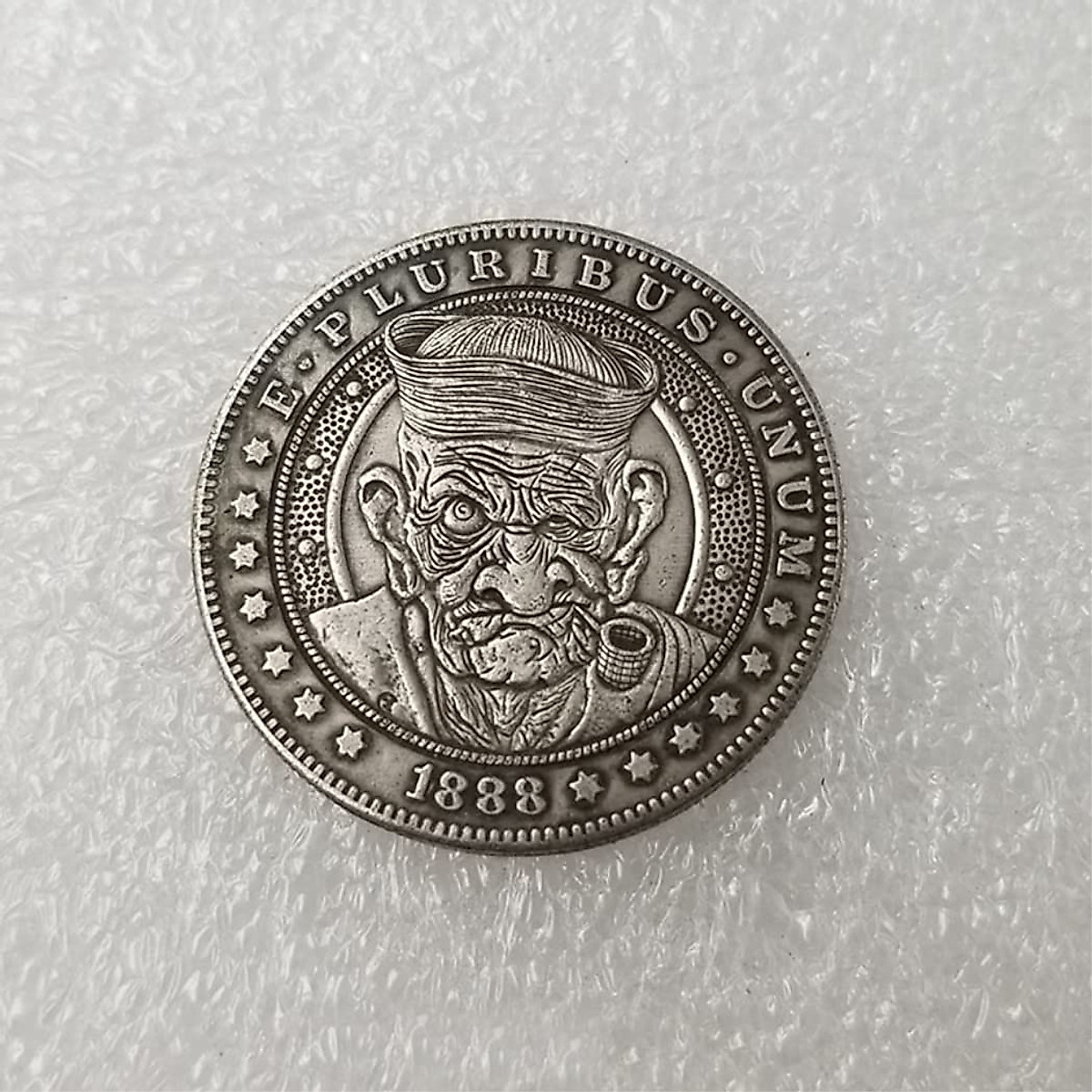 Kocreat Copy 1888 U.S Hobo Coin - Old Seaman & Eagle Silver Plated Replica Morgan Dollar Souvenir Coin Challenge Coin