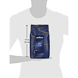 Lavazza Super Crema Espresso medium roast Whole Bean Coffee, 2.2-pound Bag 2-pack