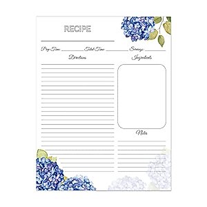 Lubudingjoy Premium Recipe Paper for 8.5" x 11" Recipe Binders, Brilliant Design Letter-Size Recipe Card Sheets 30 Count, Full Size Recipe Refill Pages for Recipe Book