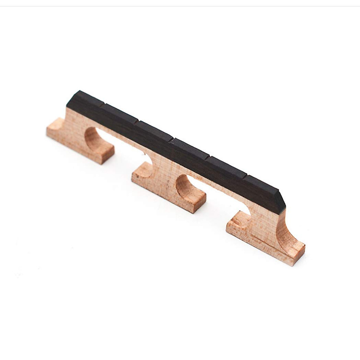 Banjo Bridge, Banjo Standard Wooden Bridge Banjos Accessories (5 Strings, Maple Ebony)