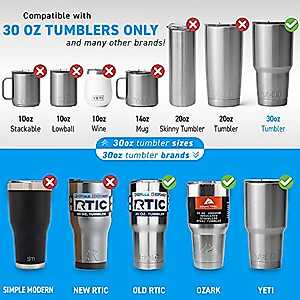 30 OZ - 4 Replacement Lids for Yeti Tumblers like Yeti Lids - 3.7 Inch Diameter - Spill Proof Lids for Yeti Tumblers - Tumbler Lid for Yeti Tumbler 30 oz, Tumbler Lids 30 oz Replacement Lid, Fit Yeti Cup