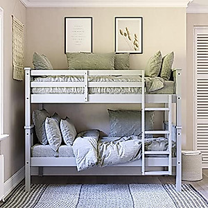 DHP Dorel Living Dylan Twin Wood Bed for Kids, Gray Bunk