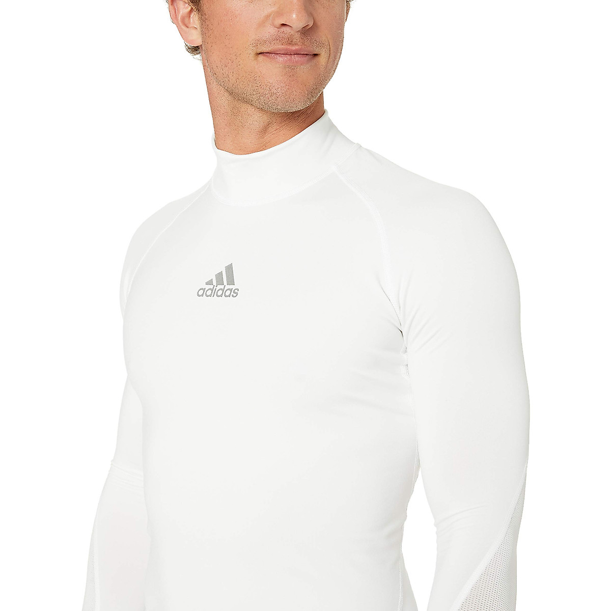 adidas Soccer Alphaskin Sport Long sleeve Climawarm Tee, White, X-Large