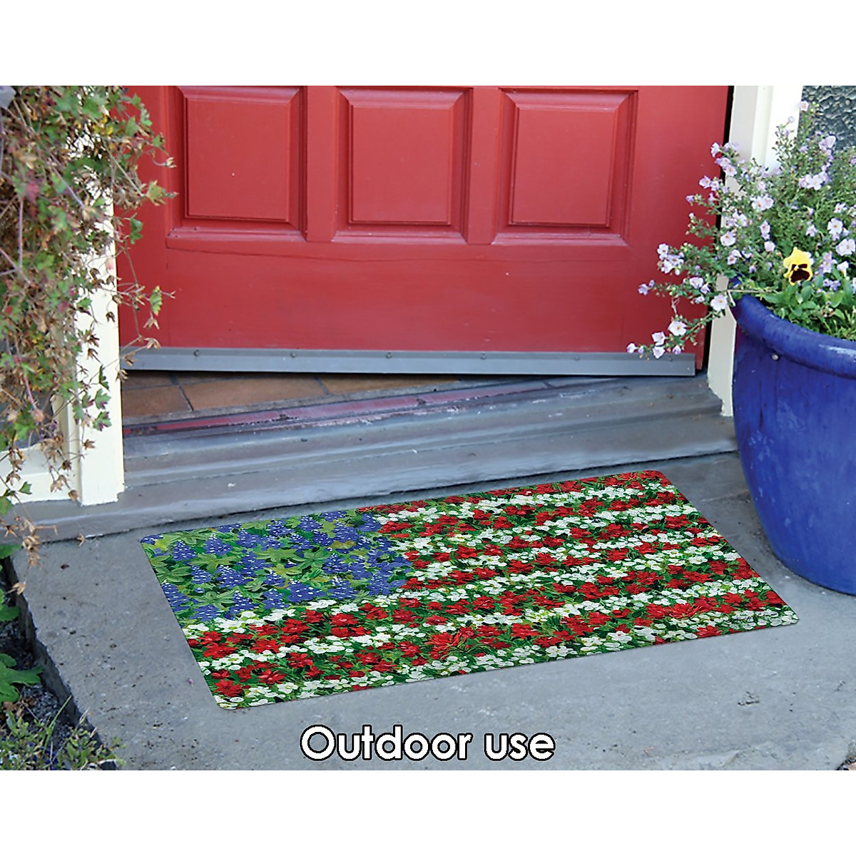 Toland Home Garden 800051 Field of Glory Summer Door Mat 18x30 Inch 4th of July Outdoor Doormat for Entryway Indoor Entrance