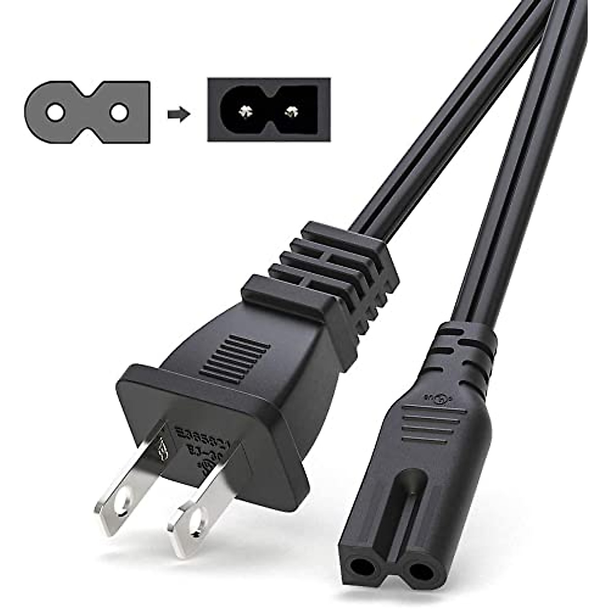 6FT Power Cord Compatible with Philips TV 42PFL3704D/F7 37PF7320A/37 42PFL7403D/27 42TA648BX/37 42PFL7422D/37 42PFL7432D/37 and More
