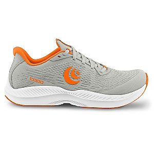 Topo Athletic Men's Fli-Lyte 5 Comfortable Cushioned Durable 3MM Drop Road Running Shoes, Athletic Shoes for Road Running, Grey/Orange, Size 12