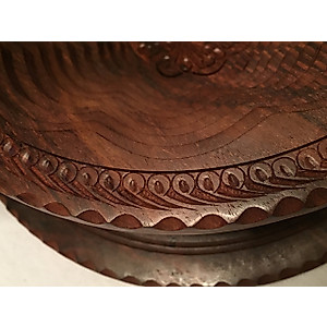 Special DAY Wedding LOVE Gift Wooden Collapsible Fruit Basket (12"x12"x12") Elegant Wooden Foldable Fruit Basket Circular Hand Crafted Valentine Day Gift