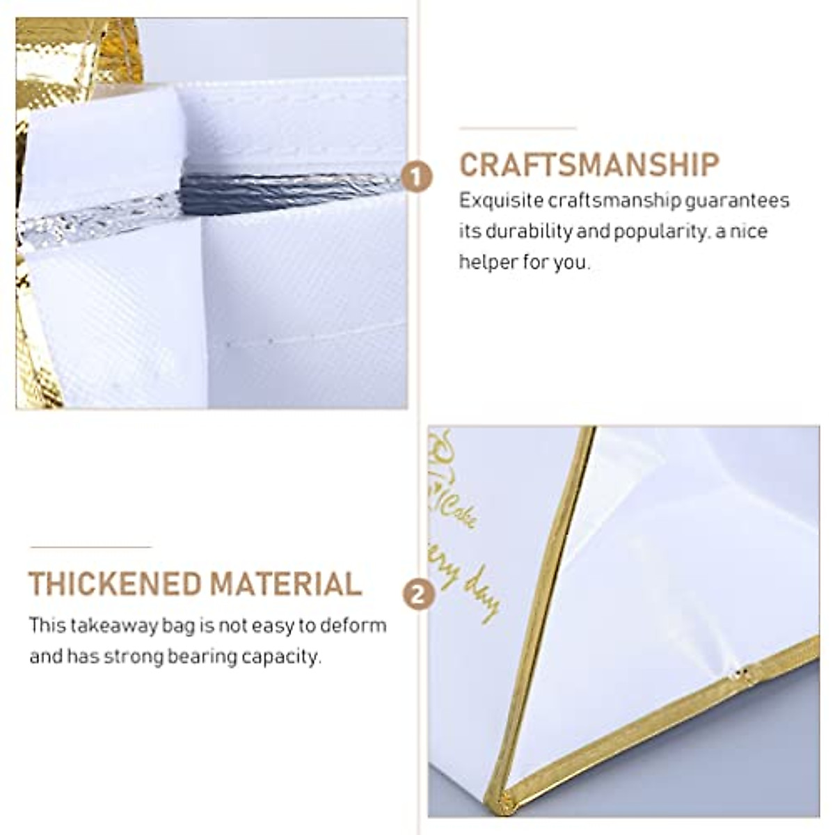 Insulated Grocery Bags Food Delivery Tote Thermal Cake Carrying Bags Picnic Basket Cooler Bag Warmer Pouch for Home Restaurant Travel 40X36X36CM