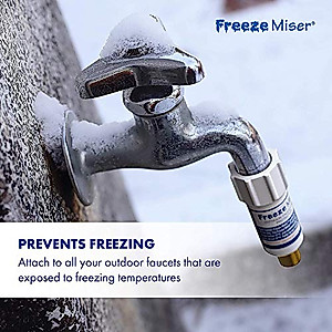 Freeze Miser 2 Pack - Outdoor Faucet Freeze Protection | Durable Replacement for Faucet Covers for Winter - Freeze Proof Outdoor Faucet Protector - Low Maintenance & Easy to Install - Saves Water