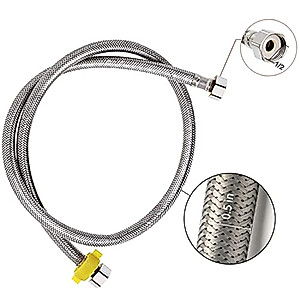 Automatic Water Bowl,Pet Water Dispenser with Float Valve,Stainless Steel Bucket no Splash Dog Drinking Dish, Water Trough with Discrete 3/4 to 1/2" Adapter (with Drainage Hole)