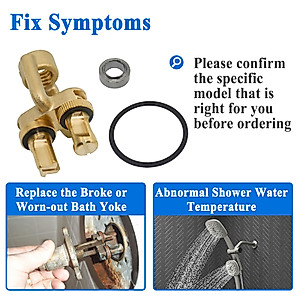 Alsoyixia 30092 Bath Yoke Replacement Part with Gasket, for Shower & Tub Valve Faucets