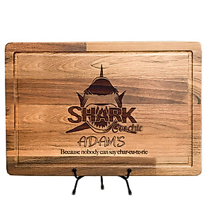 Personalized Shark Charcuterie Board, Custom Engraved Shark Cutting Board, Because No One Can Say Charcuterie Serving Board, Halloween Christmas Customizable Shark Cheese Boards