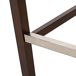 Christopher Knight Home Spencer Contemporary Wingback Fabric Barstools (Set of 2), Charcoal and Espresso