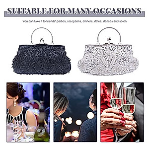 FUKZTE Purses and Handbags Envelope Evening Clutch Crossbody Bags Wedding Party Shoulder Bag for Women,black