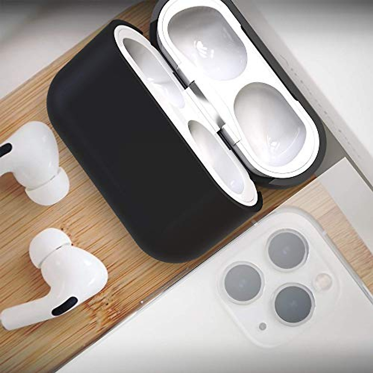 CustomCustom Personalized Protective Cover Compatible with Your Airpod Pro Case - Custom Name Black