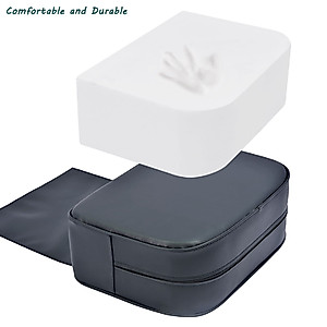 YOSHIKO Salon Booster Seat Cushion for Kids Child Hair Cutting Children Leather Cushion Pads, Boat Booster seat Cushion for Driver, Cushion for Styling Chair, Barber Beauty Salon Spa Equipment Black