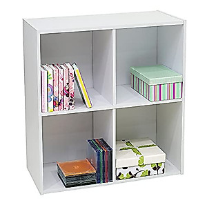KB Designs - 4-Cube Bookcase, Unit Shelf, Storage Organizer, White