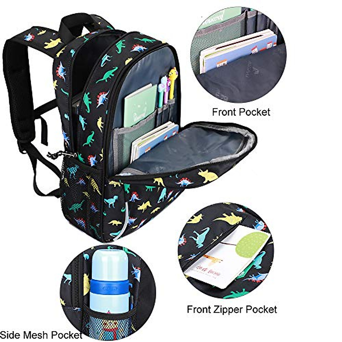 COTEetCI Primary Children School Bags Elementary Backpack for Middle School Schoolbags for Kids -Black