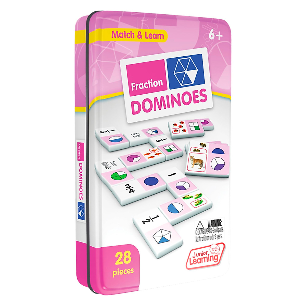 Junior Learning JL485 Fraction Dominoes, Multi 7.8 H x 4.7 L x 1.5 W