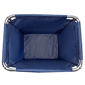 Easyars Large Laundry Cart with Wheels,Rolling Laundry Basket,220 LB Load Material-handling Carts for Home Commercial Hotels or Hospital,Blue