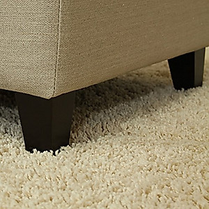 Christopher Knight Home Brighton Linen Storage Ottoman, Ivory
