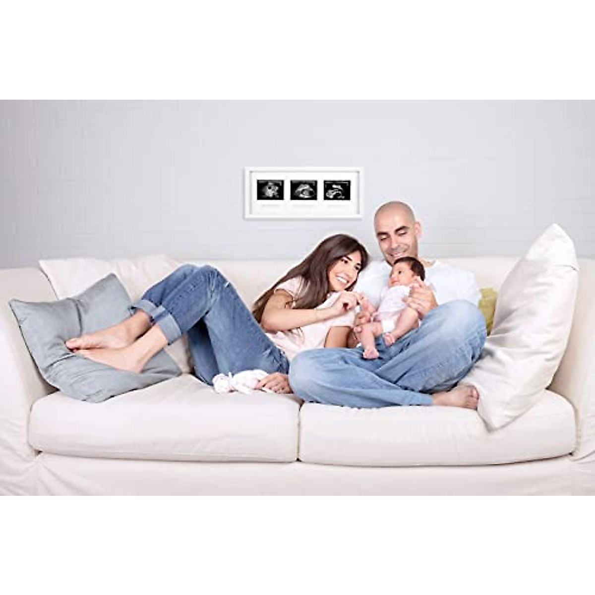 Pearhead Trimester Progression Sonogram Picture Frame, Pregnancy Milestone Keepsake Photo Frame, Sonogram Keepsake, Gender-Neutral Baby Nursery Décor