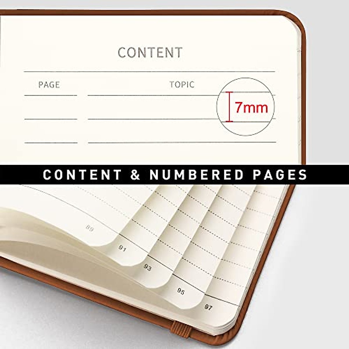 RETTACY Pocket Notebooks,2-Pack Small Notebook Hardcover Mini Journal with 312 Pages,100gsm Thick Lined Paper with Inner Pockets & Page Numbering,3.5" x 5.5"