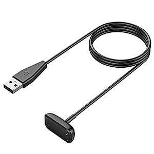 TiMOVO [1-Pack Charger Cable for Fitbit Charge 6/ Luxe/Charge 5/ Luxe SE Fitness Tracker, Magnetic USB Charging Cable,3.3FT Replacement Charging Power Cable Cord for Charge 5/Luxe Smartwatch, Black