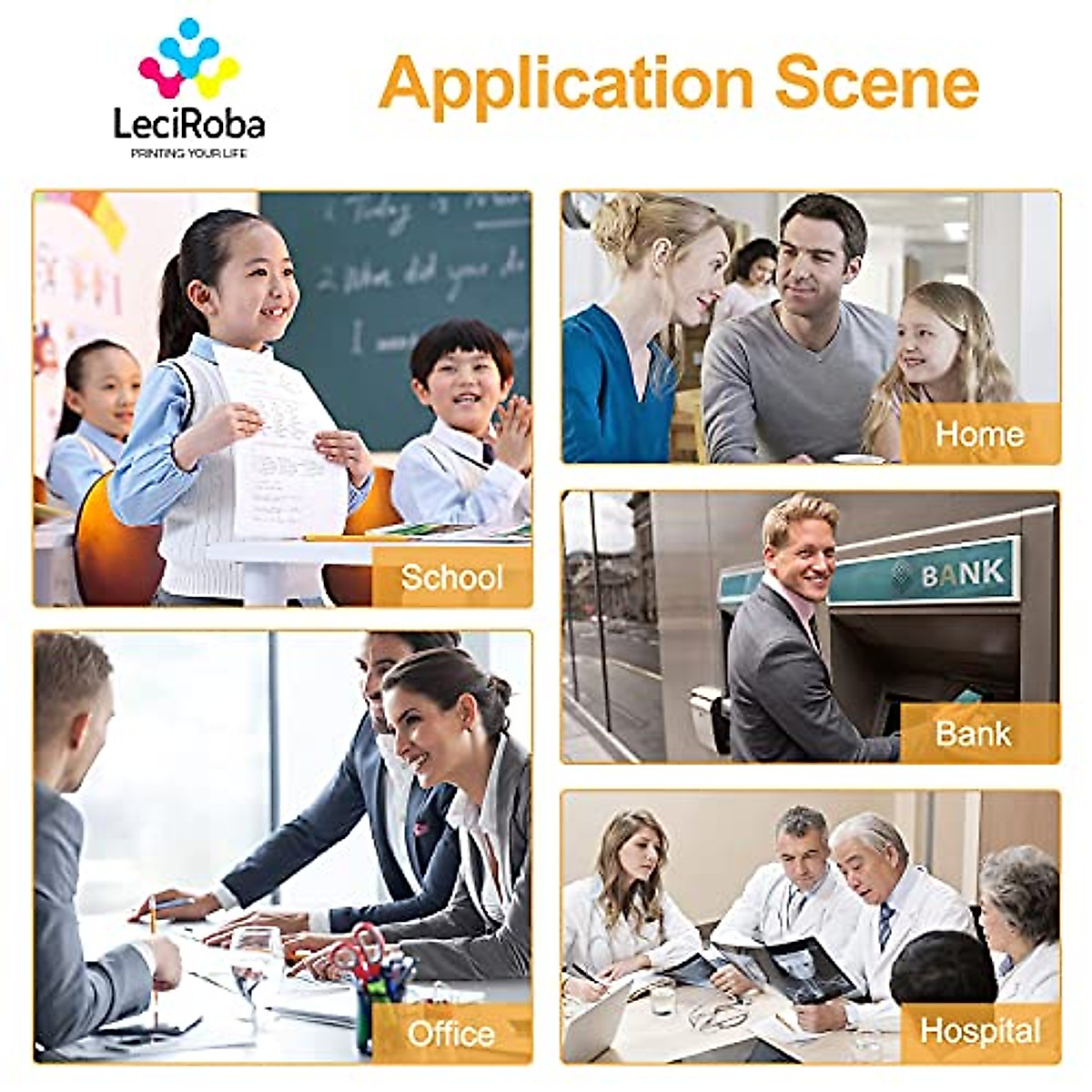 LeciRoba LC75 Ink Cartridges for Brother lc75 Ink Cartridge and LC79 XL LC71 Ink cartridges for MFC-J7510DW MFC-J6910DW MFC-J835DW MFC-J430W MFC-J6510DW MFC-J280W (8 Black,4 Cyan,4 Magenta,4 Yellow)