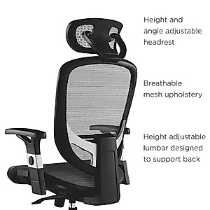 Union & Scale Flexfit Hyken Mesh Task Chair, Black, 2/Pack (Un59460v-Ccvs)